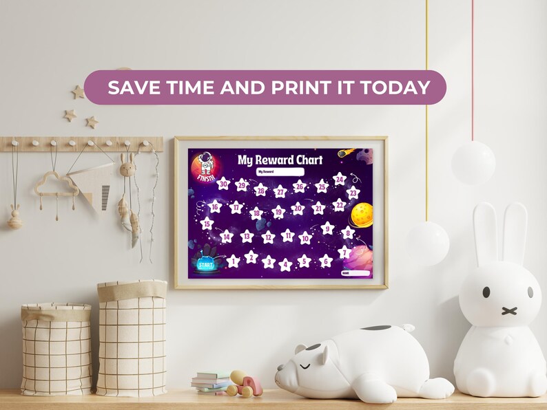 Star Reward Chart | Space Reward Chart | Printable Behavior Chart ...