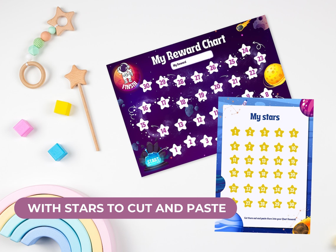 Star Reward Chart | Space Reward Chart | Printable Behavior Chart ...