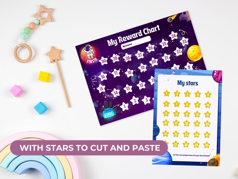 Star Reward Chart | Space Reward Chart | Printable Behavior Chart ...