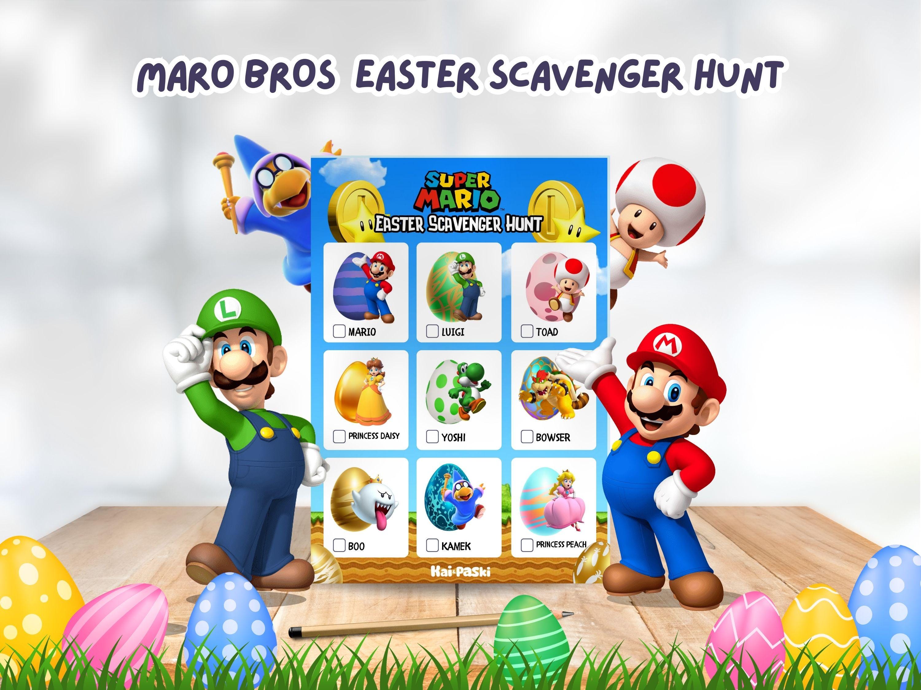 Mario Bros Easter Scavenger Hunt for Kids, Easter Treasure Hunt ...