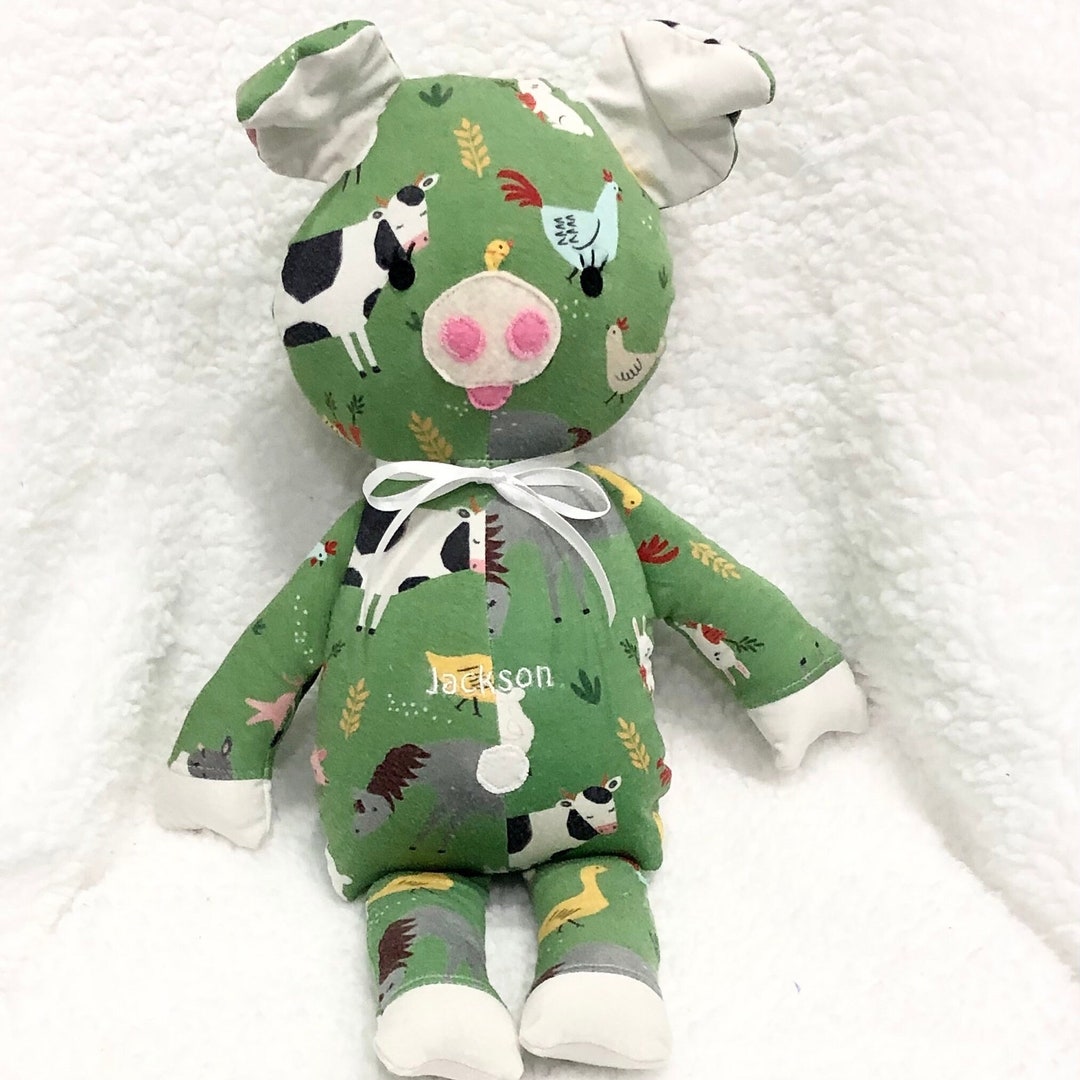 Keepsake Pig From Clothes/birth Stat Pig/keepsake Pig From Baby Clothes ...