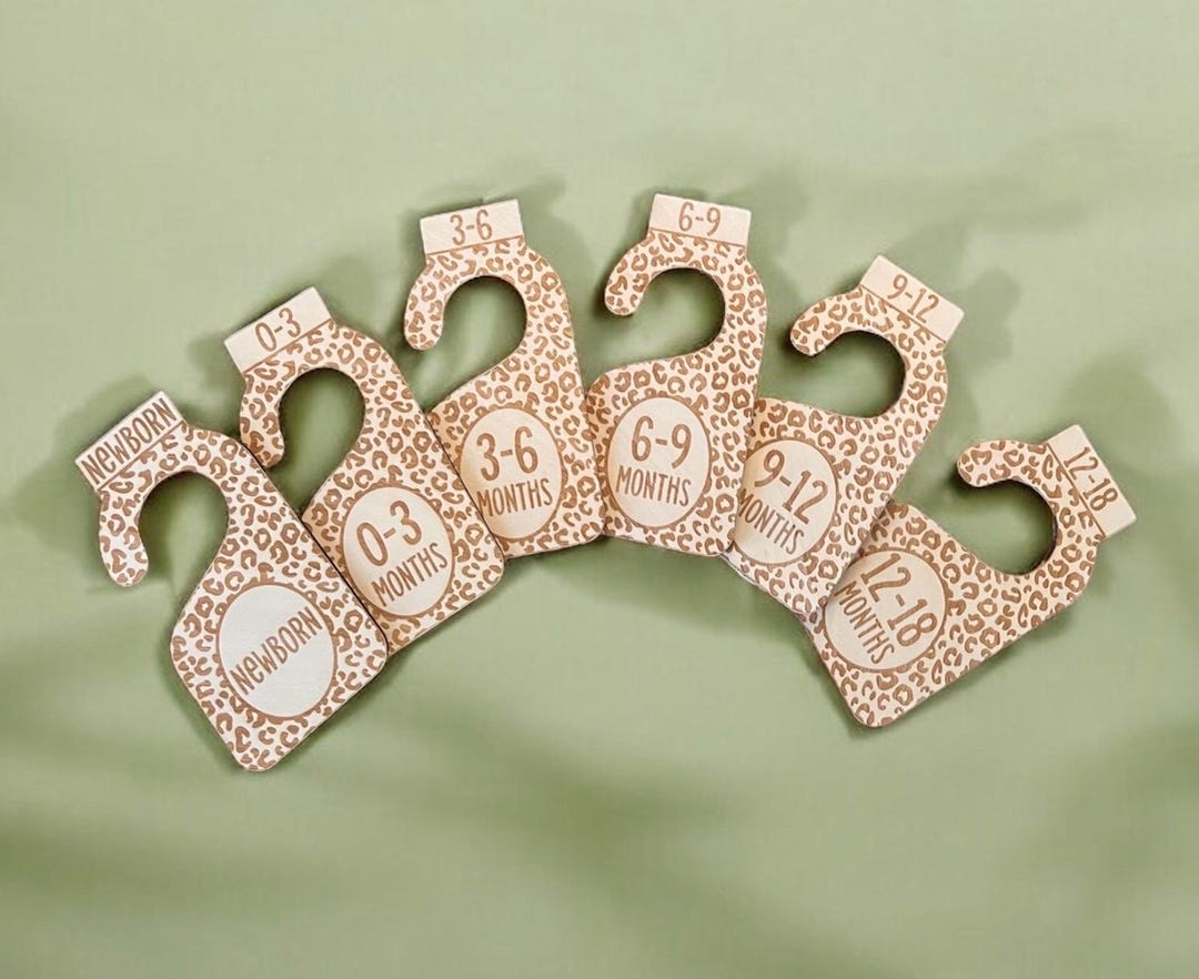 Cheetah Baby Closet Dividers Baby Wardrobe Dividers Wood Clothes ...