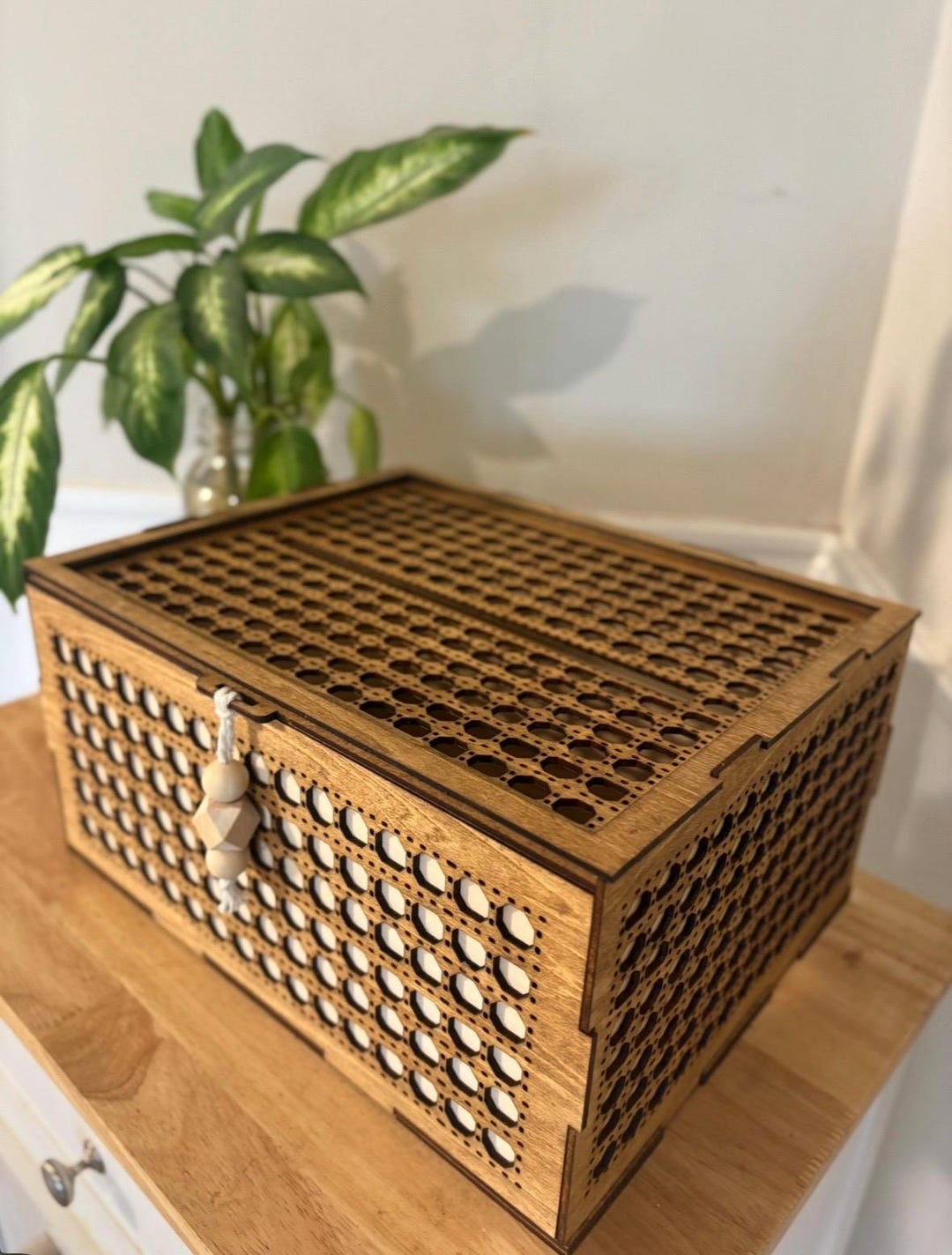 Rattan Card Box With Slide Top for Wedding |bridal Shower | Graduation ...