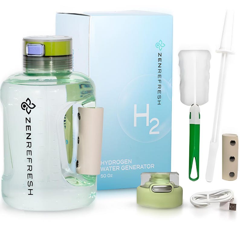 50 Oz Hydrogen Water Bottle, SPE/PEM Technology, Large Gym Hydrogen ...