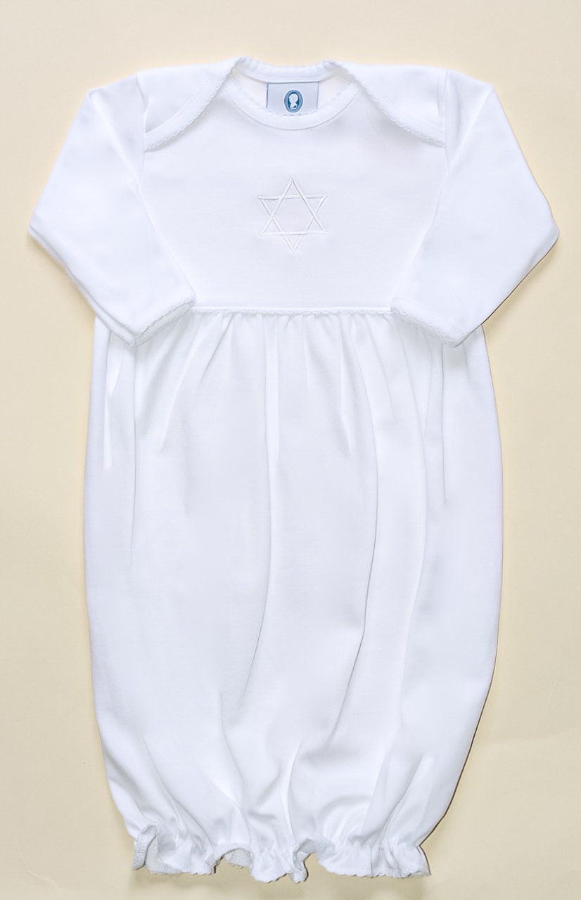 Brit Milah Gown-star of David Bris Gown-pima Cotton Baby-shema Baby Boy ...