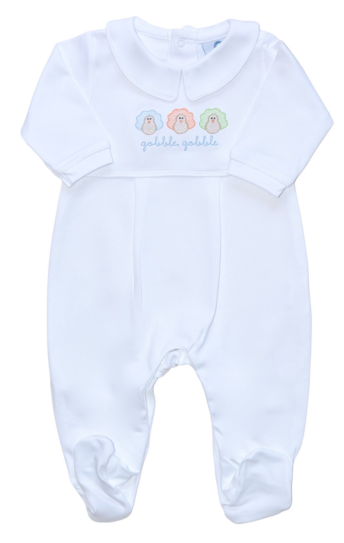 Gobble Gobble Pima Cotton Baby Outfit Footed Outfit-baby Boy - Etsy
