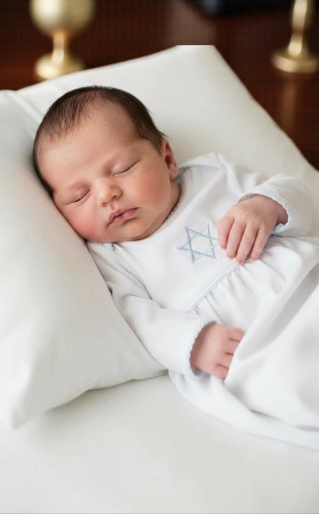 Brit Milah Gown-star of David Bris Gown-pima Cotton Baby-shema Baby Boy ...