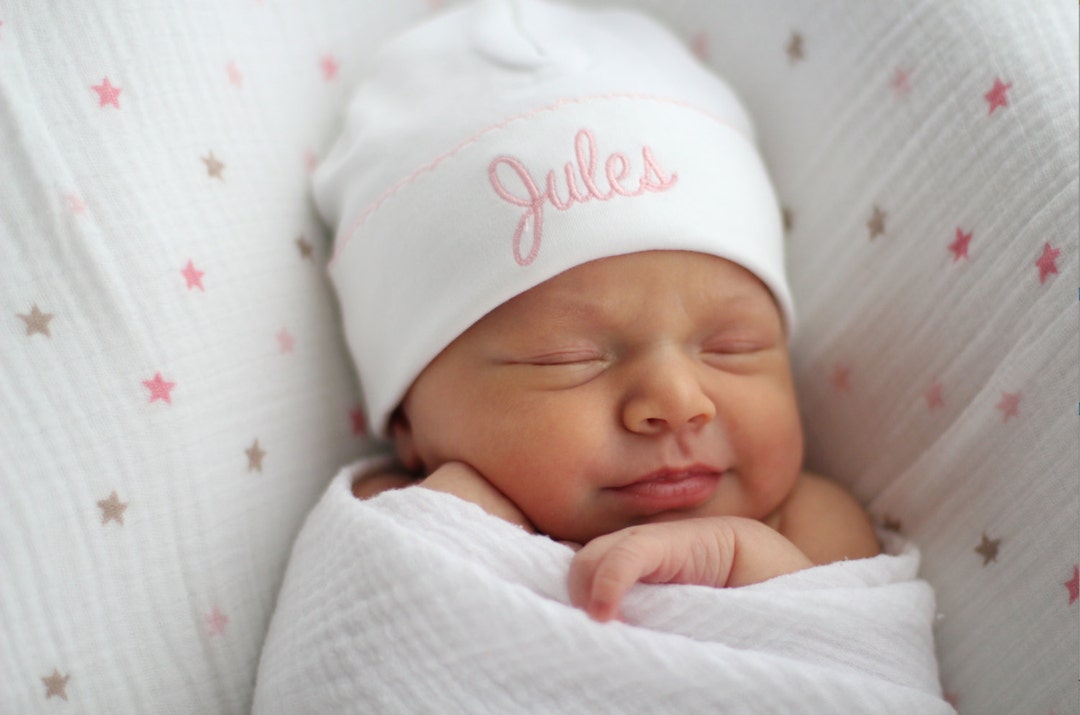 Pima Cotton Hats- Pima Cotton Baby- Pima Hats W Pricot Trim-baby Hat ...