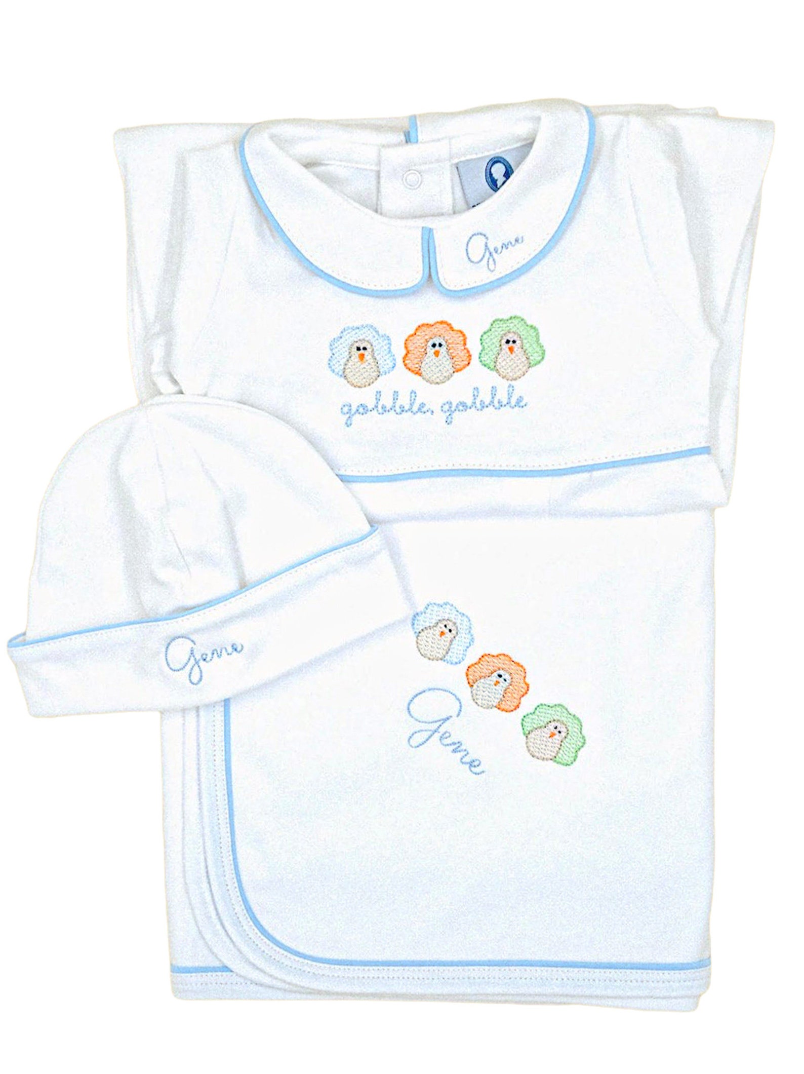 Gobble Gobble Pima Cotton Baby Outfit Footed Outfit-baby Boy Outfit ...
