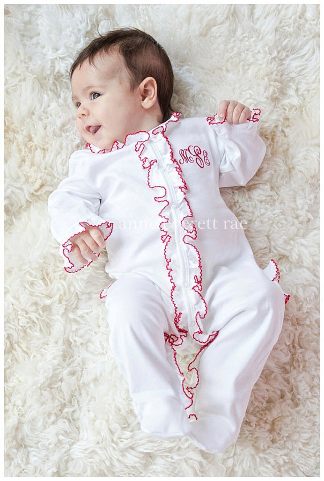Coming Home Outfit-pima Cotton Baby-baby First Christmas-margaret's ...