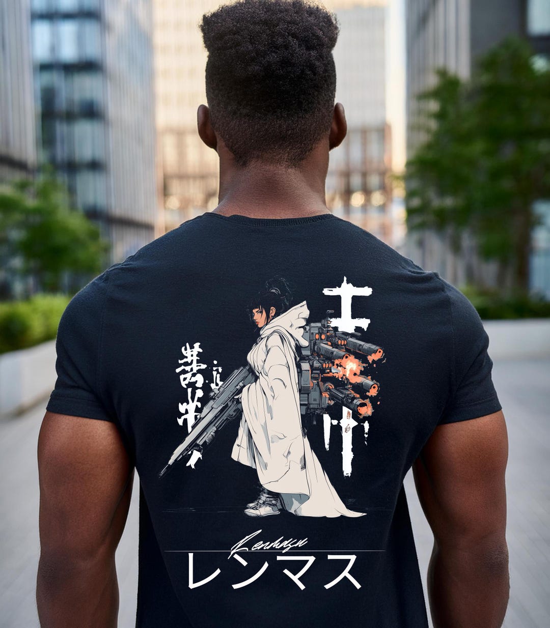 Anime Tee Guardian of Shadows Graphic Tee - Etsy