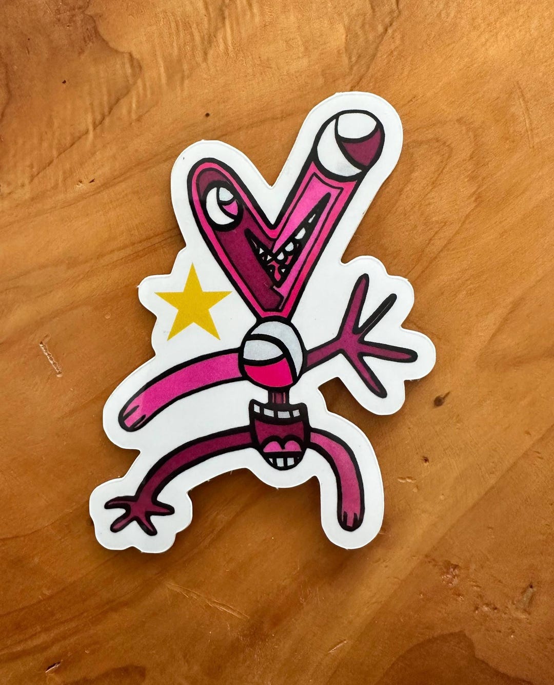 Love Monster Pink Sticker - Etsy
