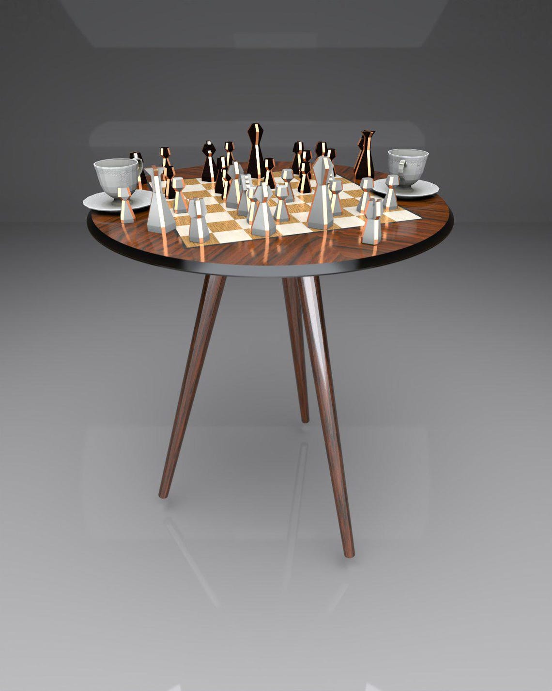 Round Chess Coffee Table | Round Chess Table | Side Table ...