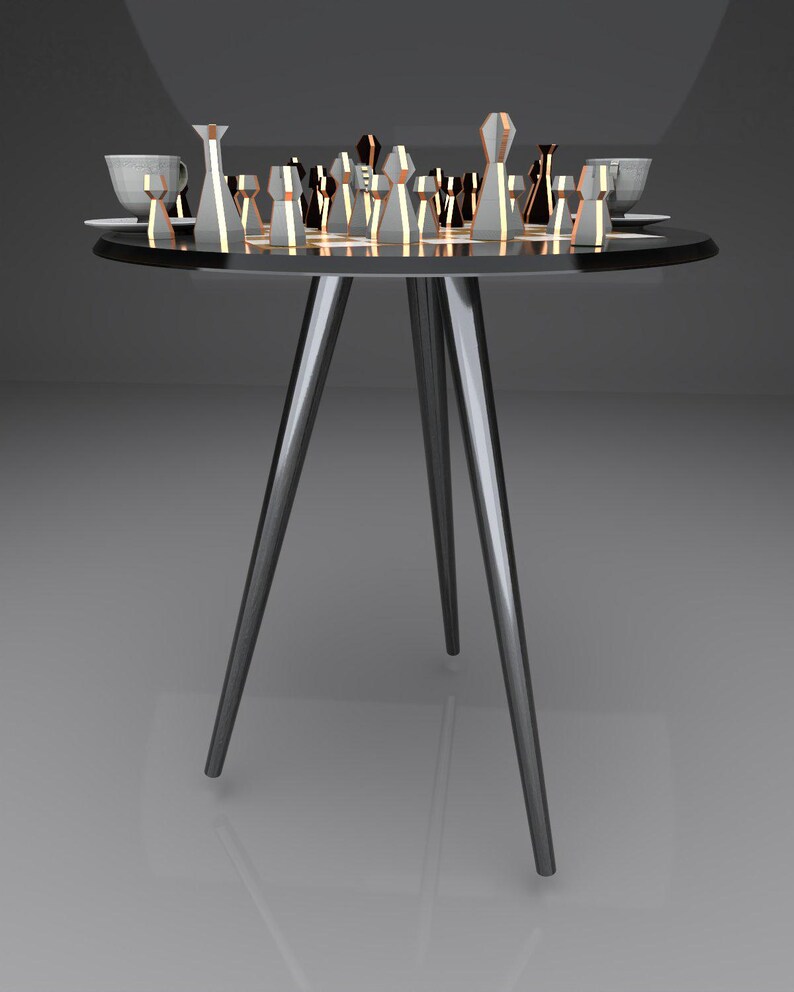 Round Chess Coffee Table | Round Chess Table | Side Table | Blackwood ...