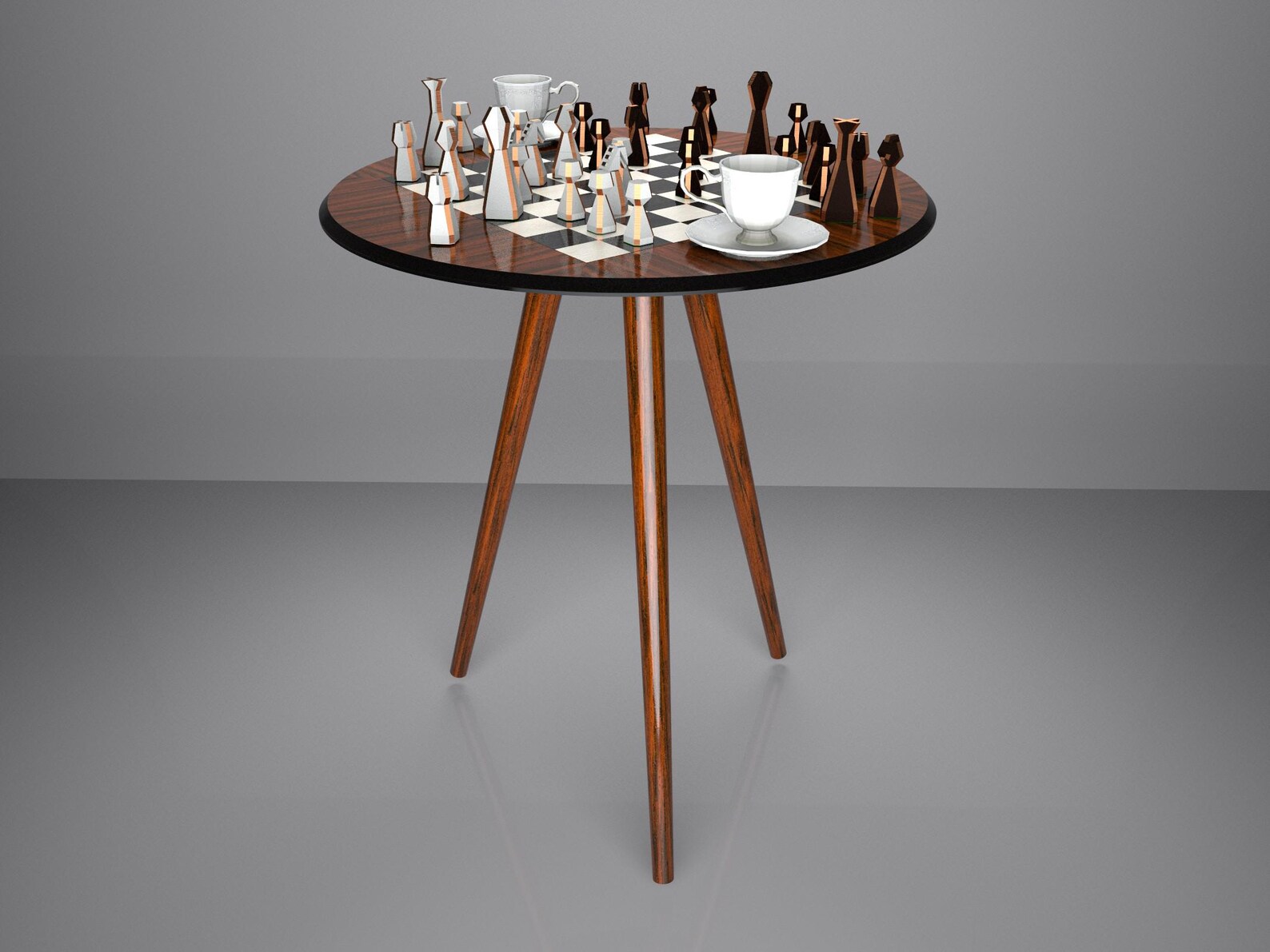 Round Chess Coffee Table | Modern Accent Side Table - Etsy