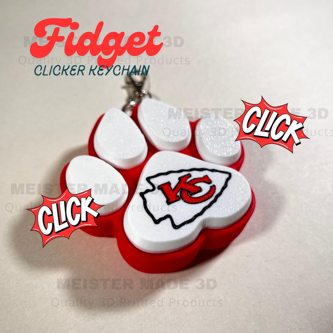 KC, Fidget Clicker Keychain, Desktop Toy, Super Bowl, Sensory Toy ...
