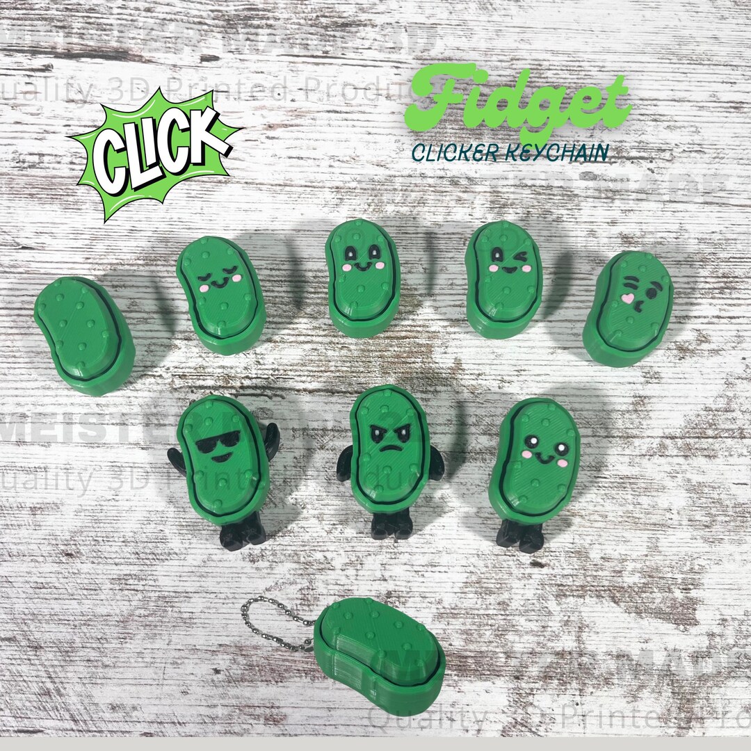 Pickle Fidget Clickers, Desktop and Keychains, Sensory Toy, Autism ...