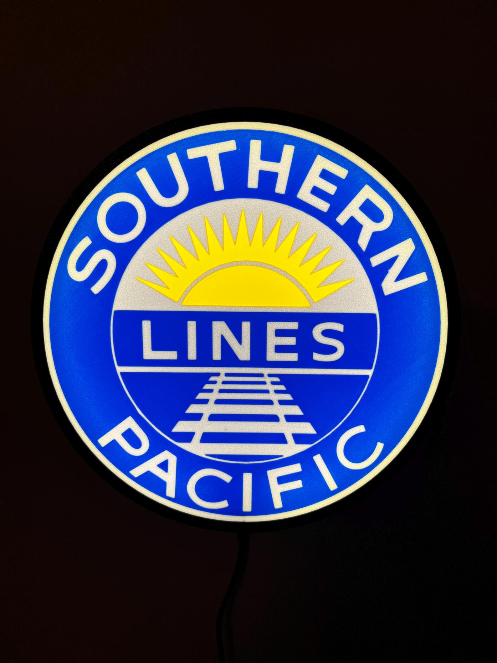 Southern, Pacific, Light up Sign, Railroad Sign, Train Gift, LED Signs ...