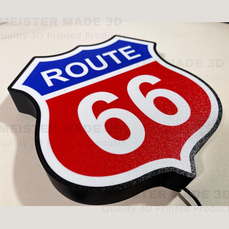 Route 66 Illuminated LED Light up Sign - Etsy