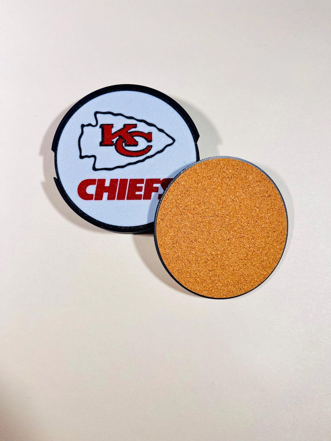 4pc KC, Chief, Coaster Set With Holder, Kansas City, Football Fan ...