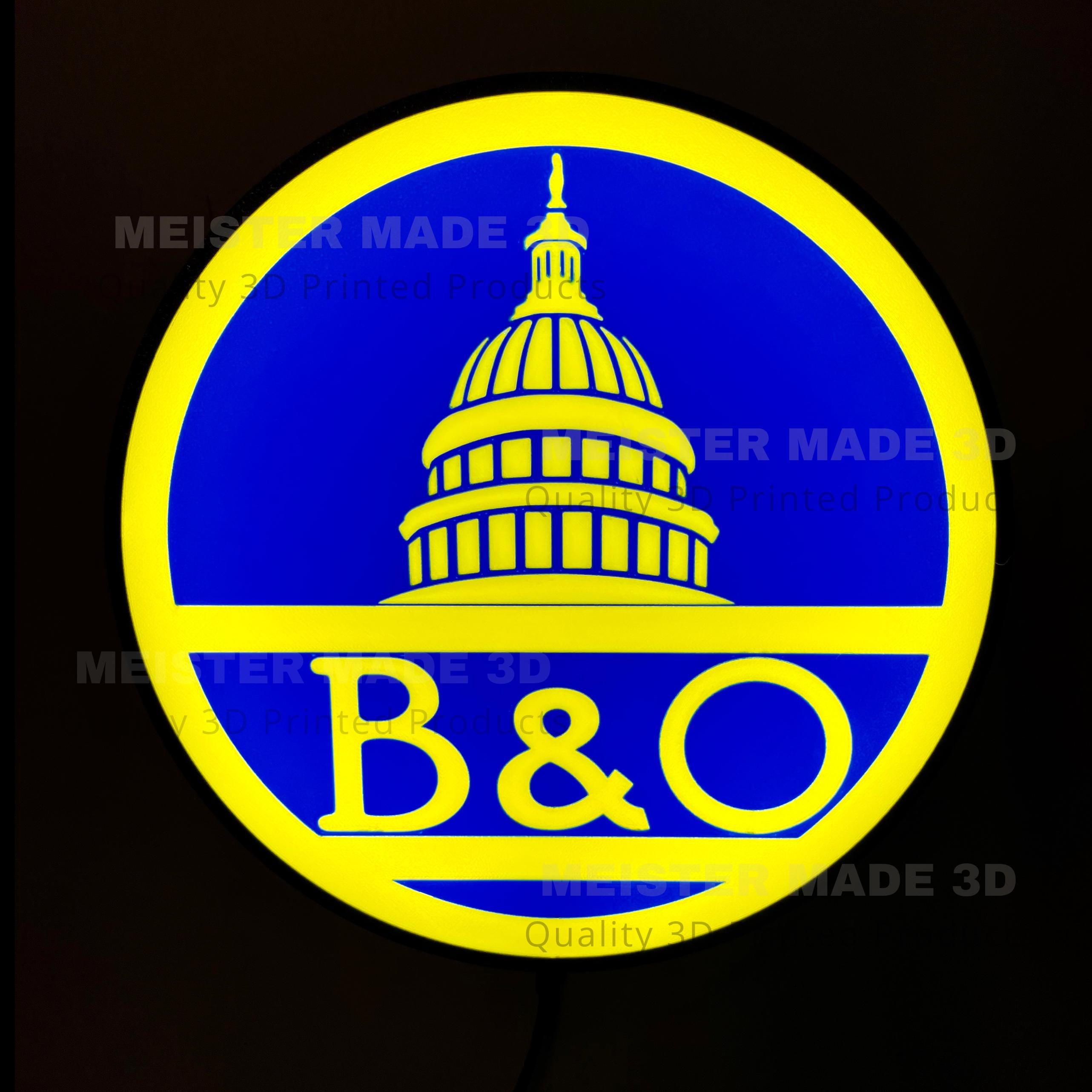 B&O Light up Sign, Train Gifts, Railroad Collector, Railroad Sign ...