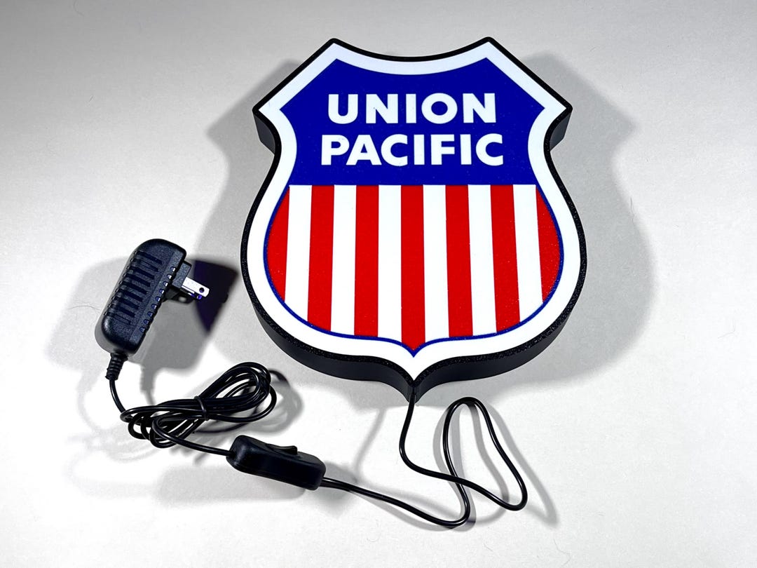 Union Pacific Light up Sign, Train Gifts, Railroad Collector, Railroad ...
