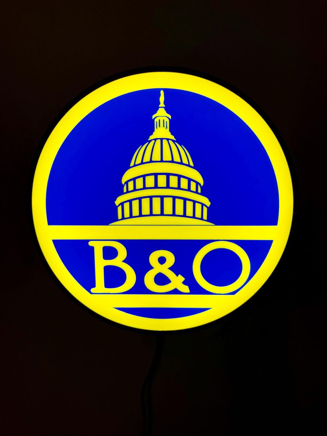 B&O Light up Sign, Train Gifts, Railroad Collector, Railroad Sign ...