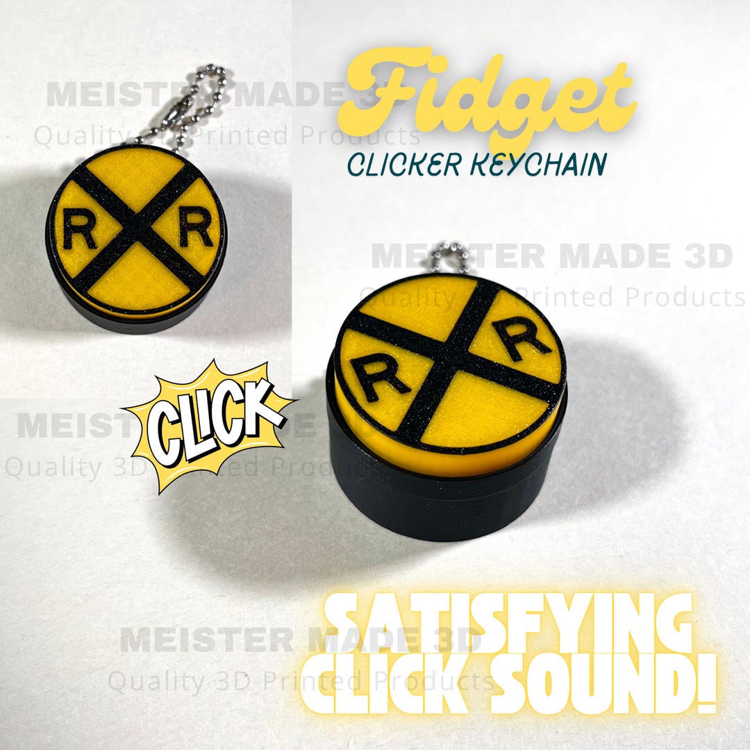 Railroad Fidget Clicker Keychain, Train Gifts, Railroad Collector ...
