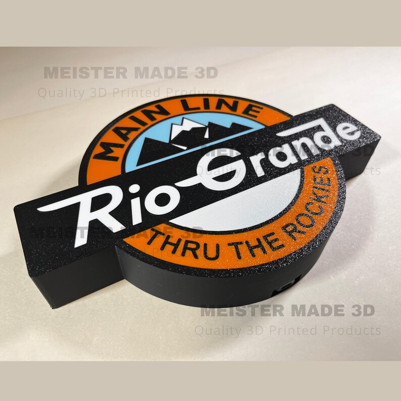 Rio Grande Light up Sign, Railroad Sign, Train Gift, LED Signs ...