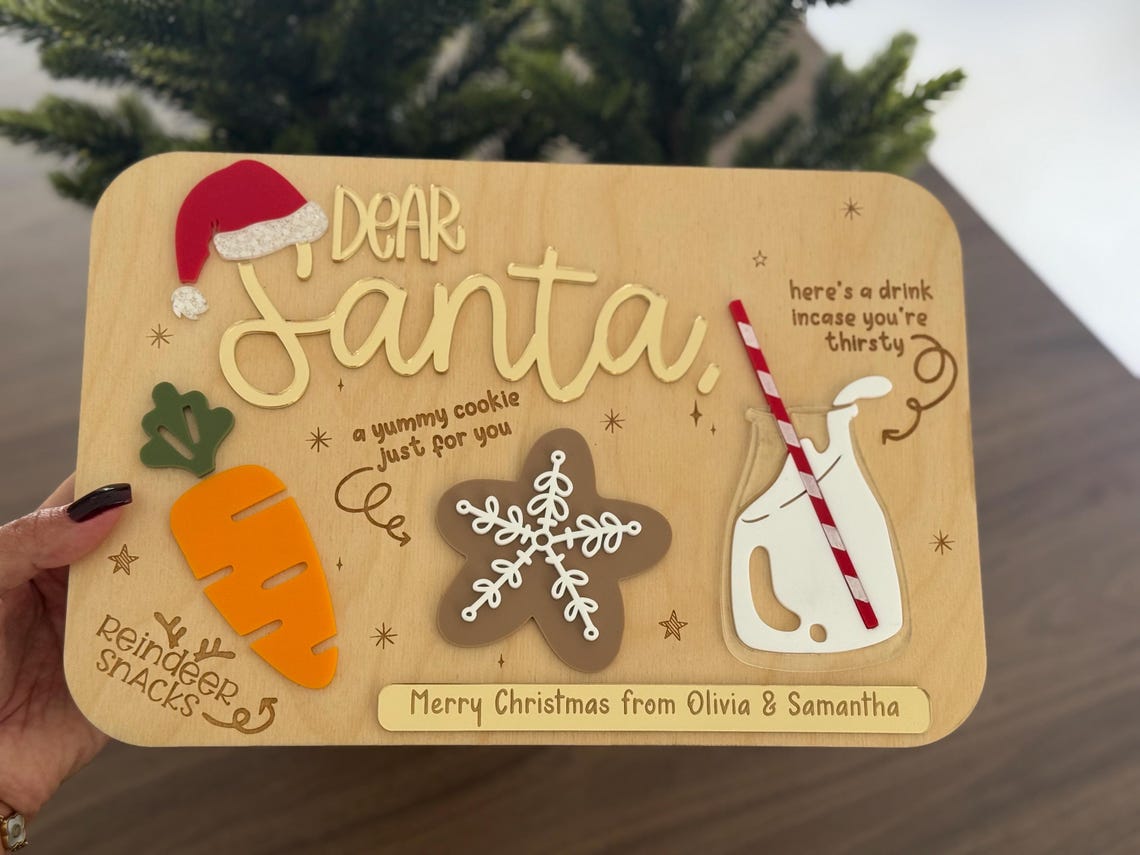 Dear Santa Cookie Board - Etsy