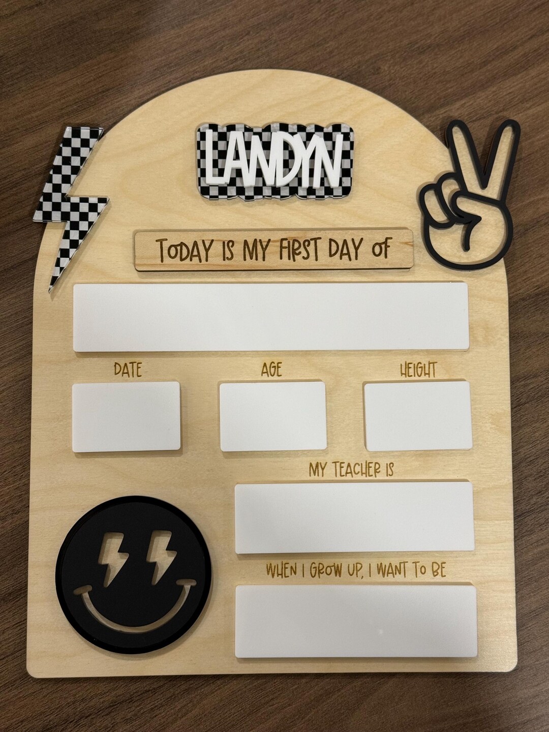 Rad Skater Boy Magnetic First / Last Day of Sign - Etsy