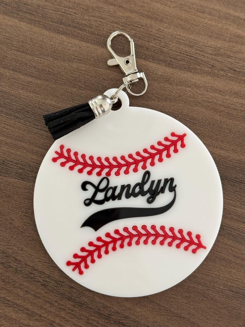 Flush Baseball Name Tag - Etsy