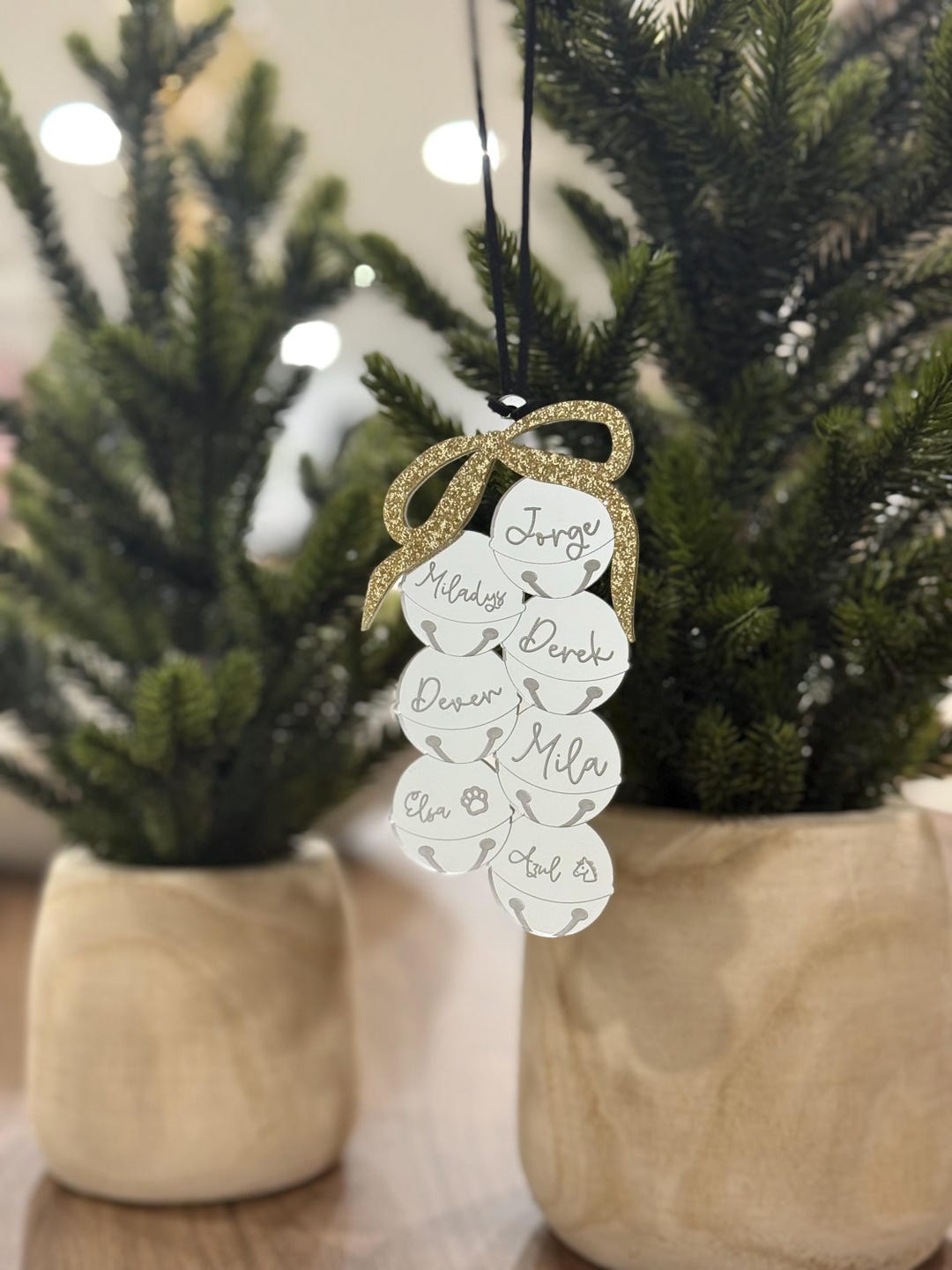 Personalized Acrylic Jingle Bells Family Ornament - Etsy