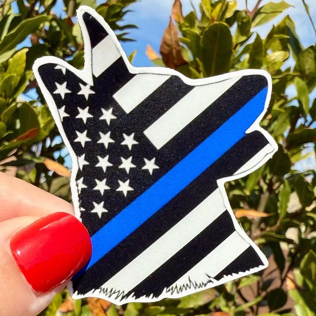 K9 Police Dog Sticker- Blue Line Flag/ Matte Vinyl K9/ Police Dog - Etsy