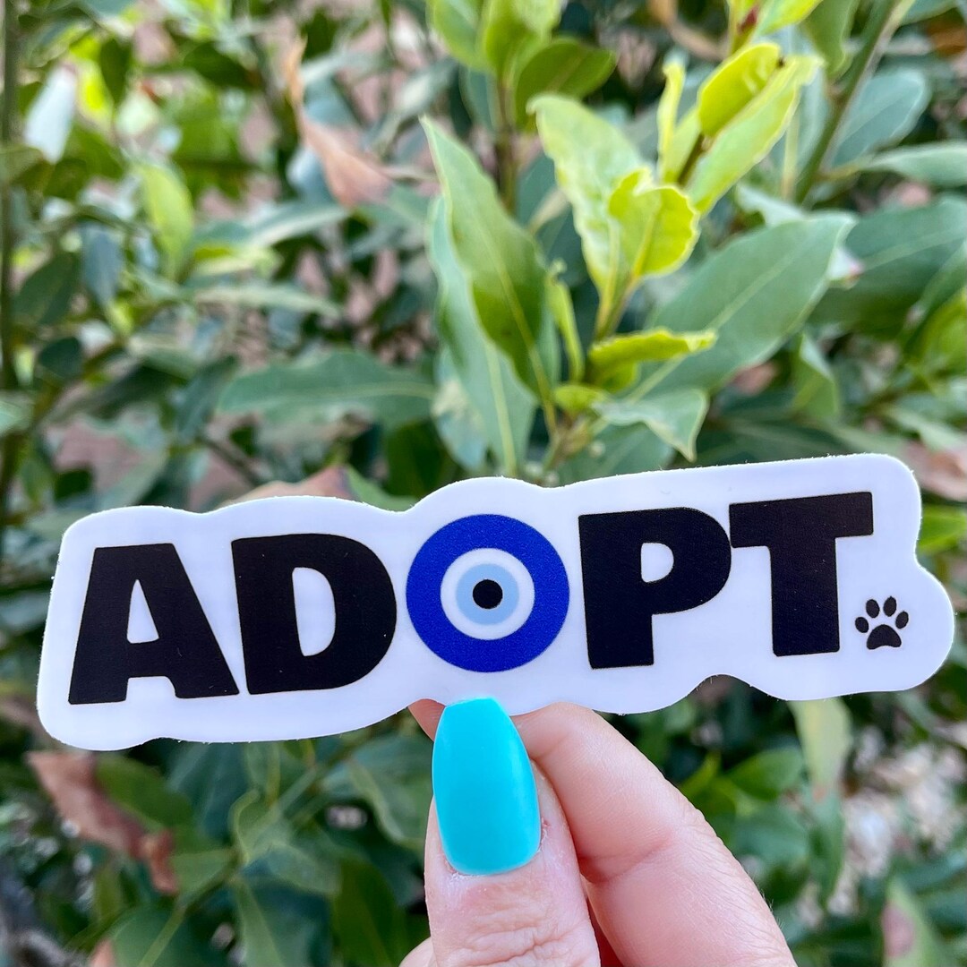 Adopt Me Evil Eye Sticker - Matte Vinyl for Pet Rescue Awareness - Etsy