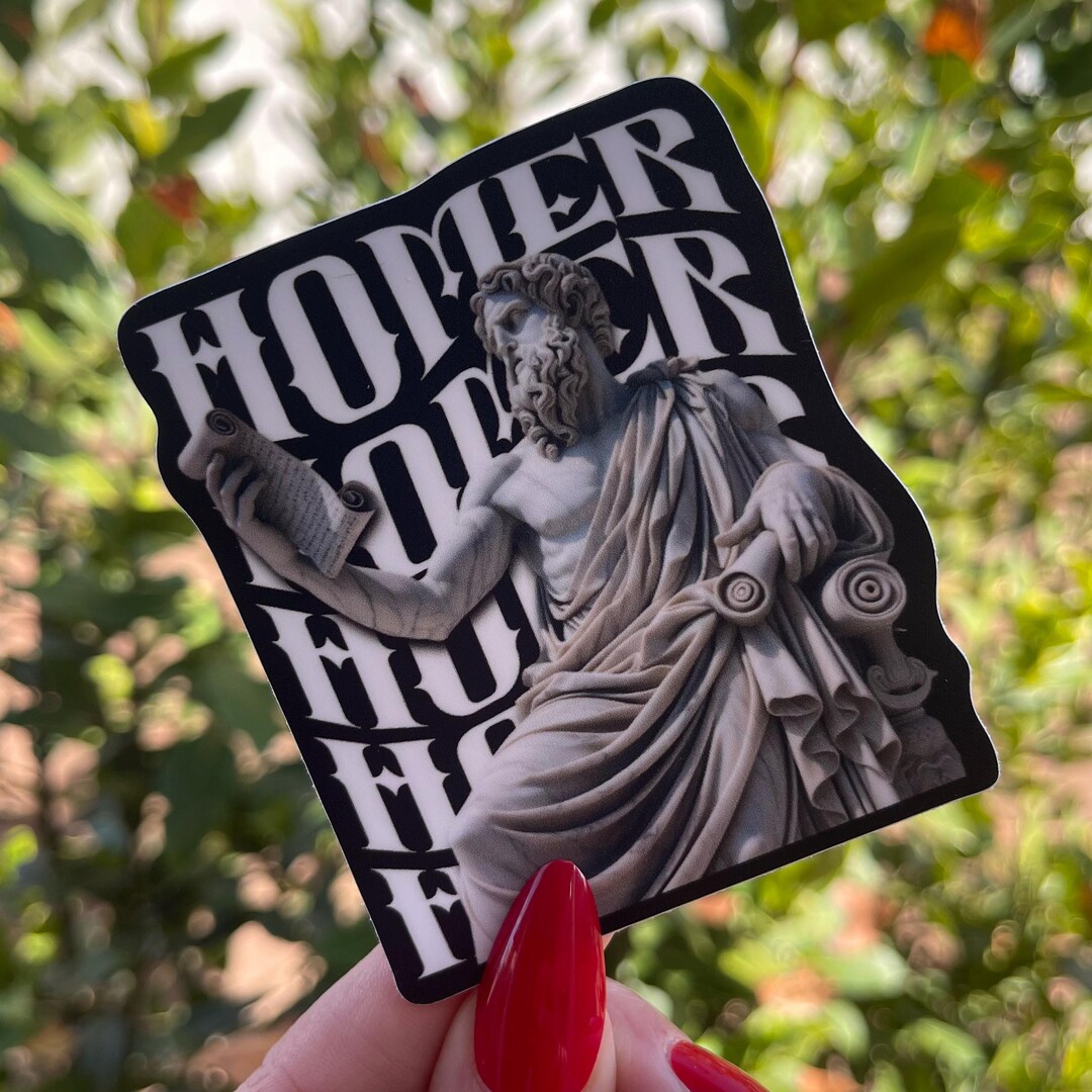 Homer Greek Mythology Sticker- Epic Poet of Olympus - Etsy