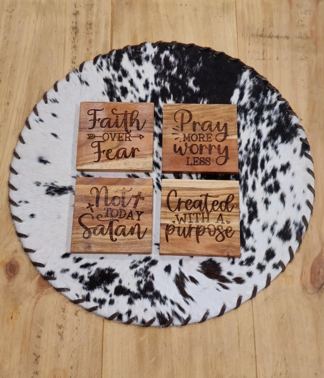 4 PC Christian Coaster Set, Religious,pray, Coaster, Gift, Gift Set ...
