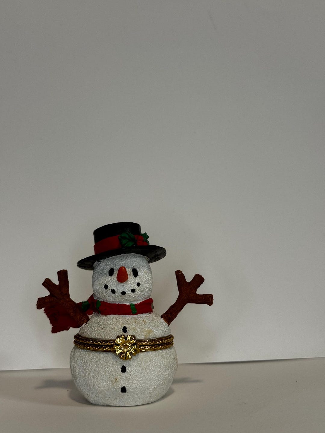 Papel Giftware Snowman Trinket Box in Great Condition 1998 - Etsy