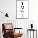 Funny Snellen Chart - Eye Test Chart - Eye Chart - Visual Acuity ...