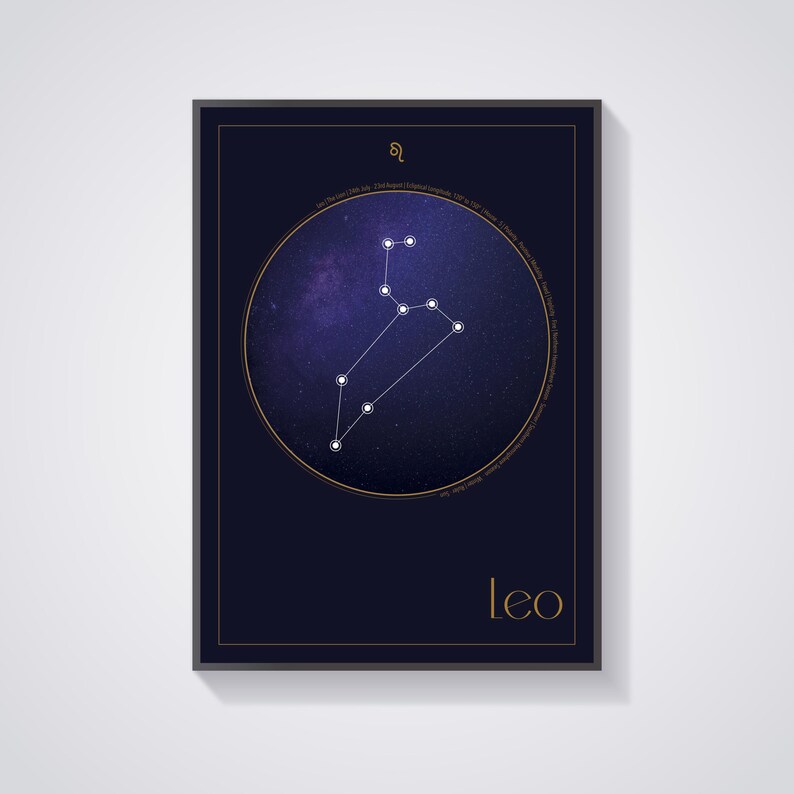 Leo - Star Sign - Zodiac - Signs of the Zodiac - Digital Download ...