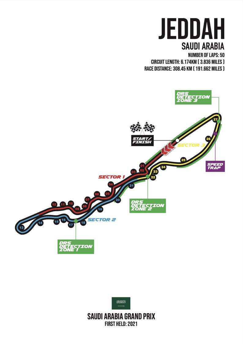 Jeddah Corniche Circuit - Jeddah - Saudi Arabia - Saudi Arabian Grand ...