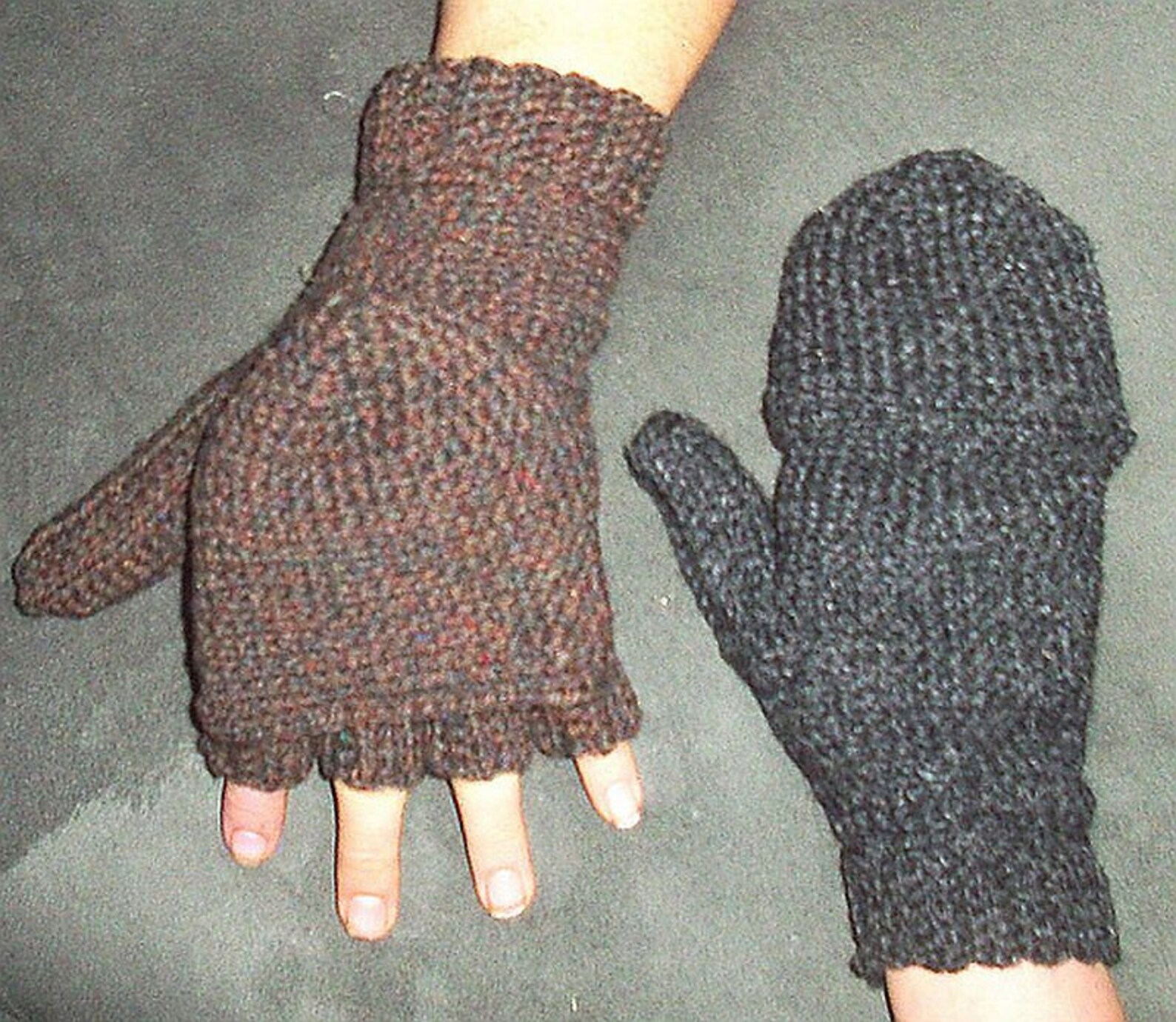 Convertible Mittens Gloves, Uninterrupted Crochet Pattern Glittens ...