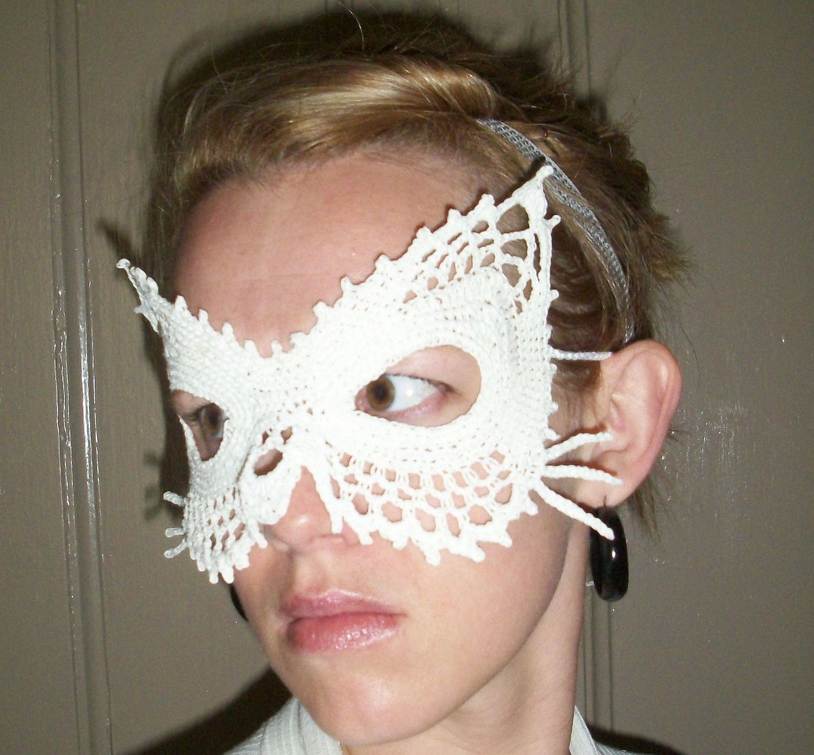 Lace Cat Masquerade Mask Crochet Pattern PDF Costume Photo Prop Dress ...