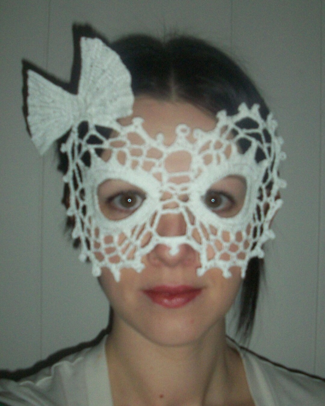 Lacy Lady Bow Masquerade Mask Crochet Pattern Costume Fantasy Party ...