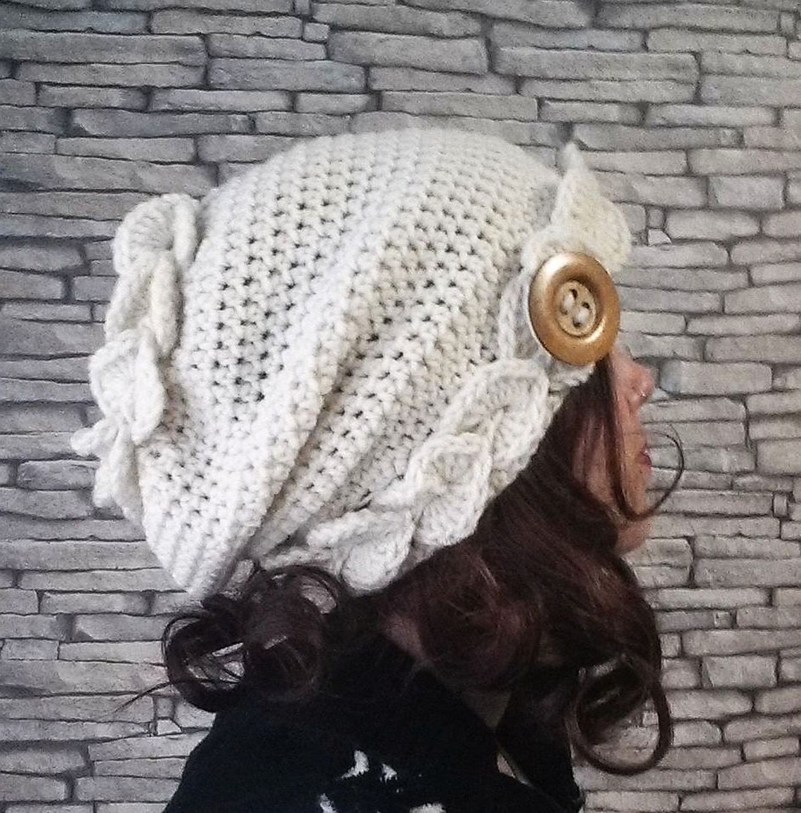 Sequin Stitch Slouch Hat Crochet Pattern Slouchy Warm Designer Textured ...