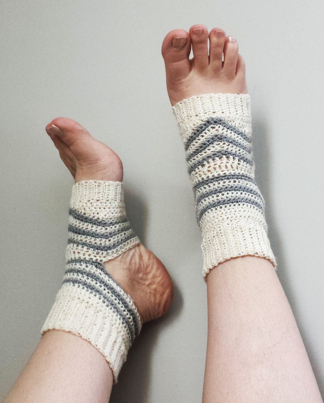 Yoga Sport Socks Crochet Pattern, Ribbed Toeless Ankle Warmers (PDF ...