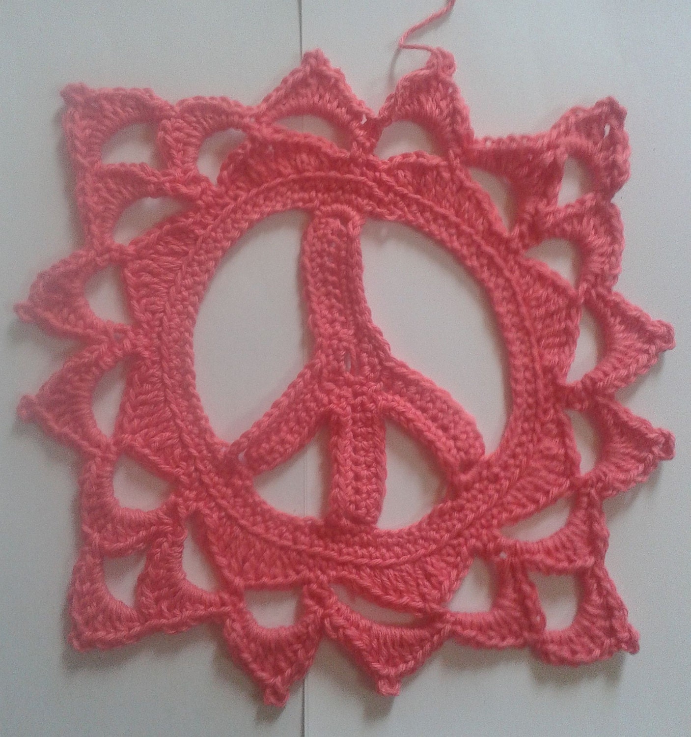 Peace Sign Square Motif Crochet Pattern PDF Digital Download Retro ...