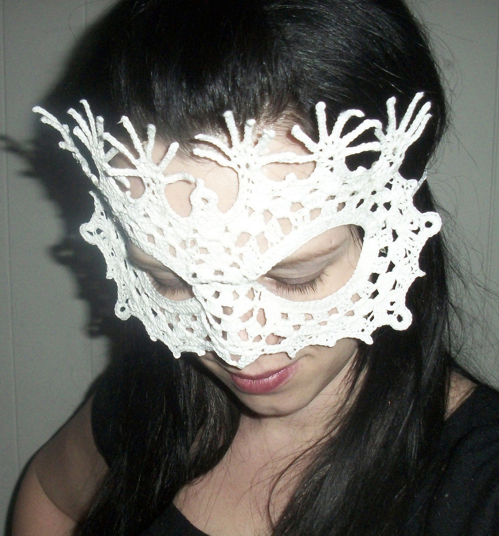 Peacock Lace Masquerade Mask Crochet Pattern Costume Dress up - Etsy