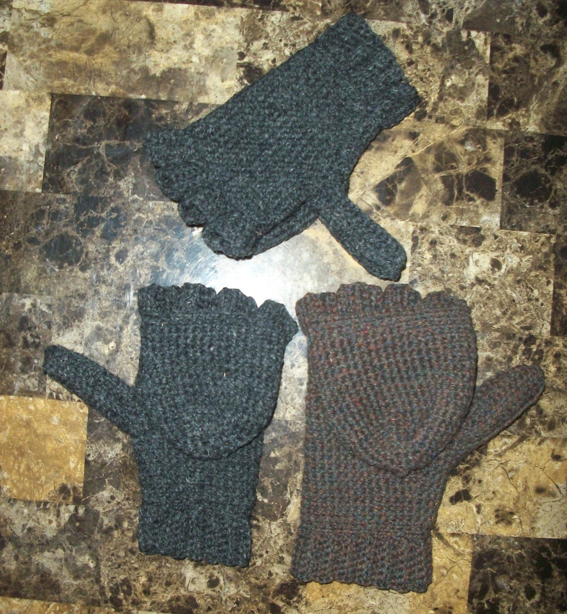 Convertible Mittens Gloves, Uninterrupted Crochet Pattern Glittens ...