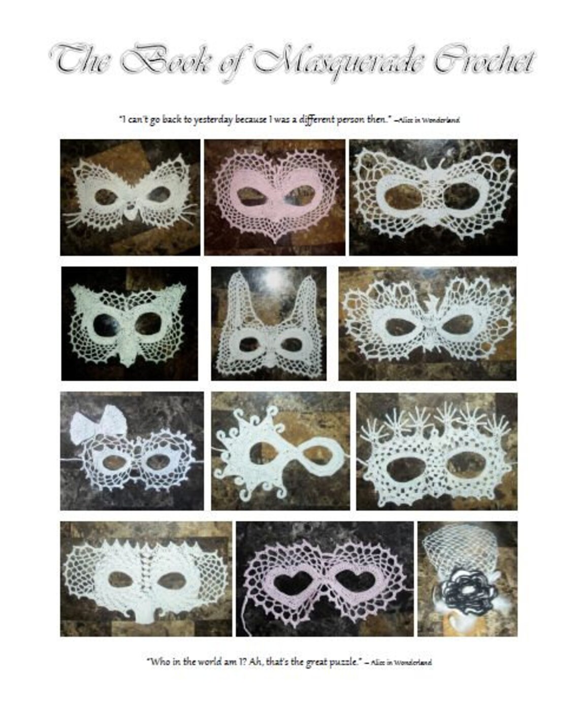 Masquerade Mask Crochet Pattern E-book: 12 Lace Mask Patterns (PDF) - Etsy